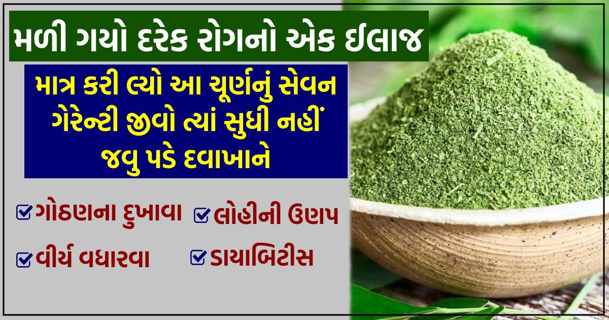 મળી ગયો દરેક રોગનો એક ઈલાજ, માત્ર આ ચૂર્ણના સેવનથી ગેરેન્ટી જીવો ત્યાં ...